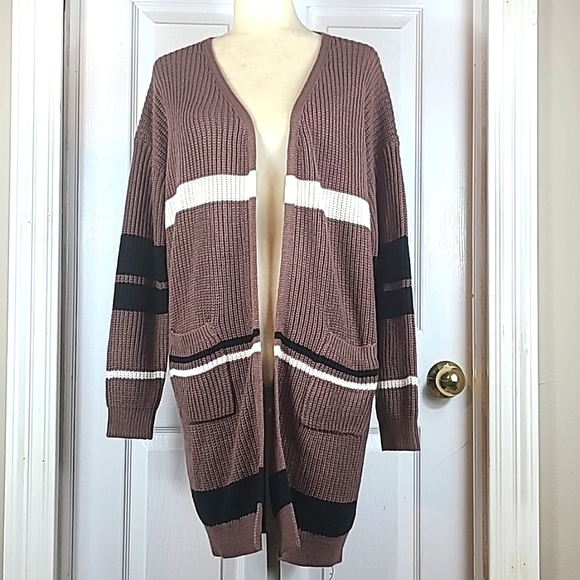 Lark + Grey | Sweaters | Lark Grey Colorblocked Cardigan Nwt | Poshmark